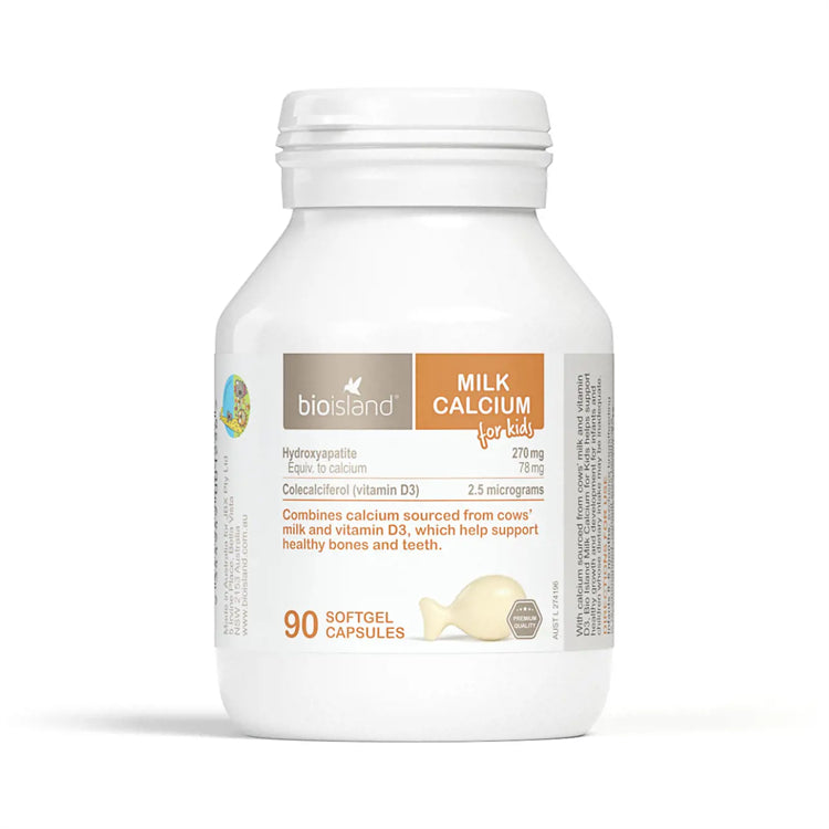 Bio Island Milk Calcium Kids 90 Capsules – Kiwigo